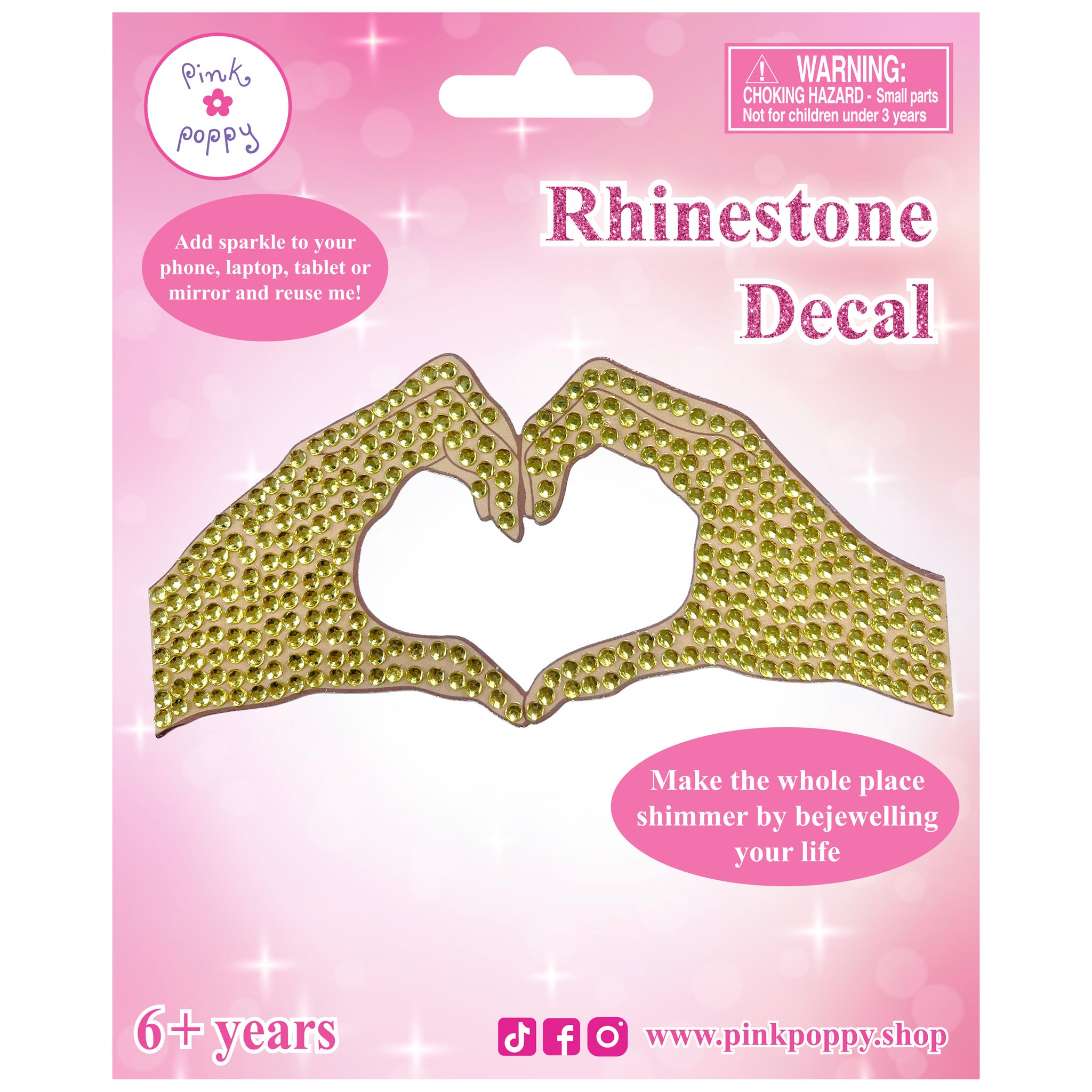 Romantics Heart Hands Decal | Pack of 6